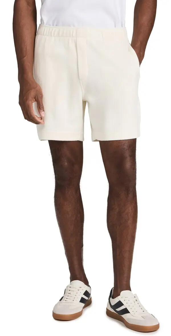 Vince Boucle Pull On Shorts - Bone