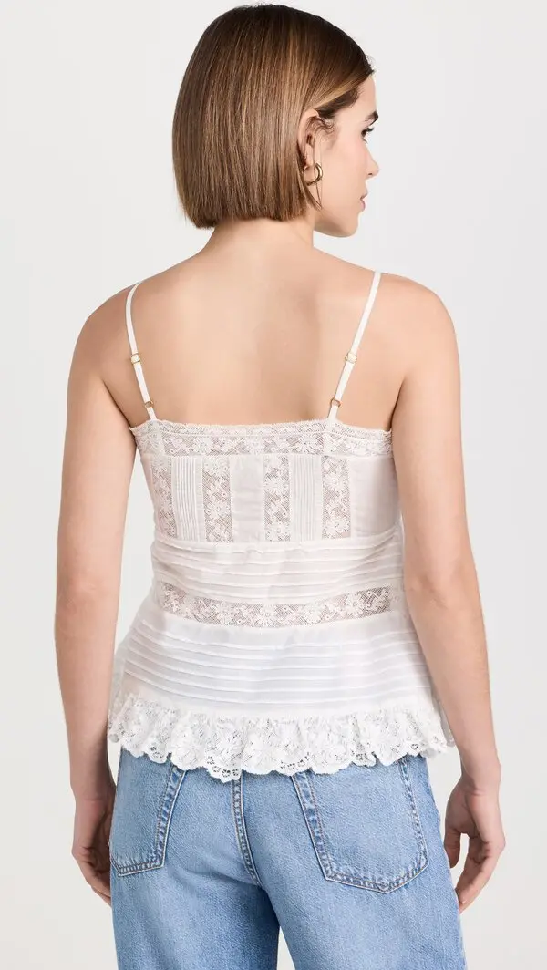 LoveShackFancy Charlieann Camisole - Bright White