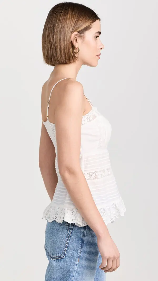 LoveShackFancy Charlieann Camisole - Bright White