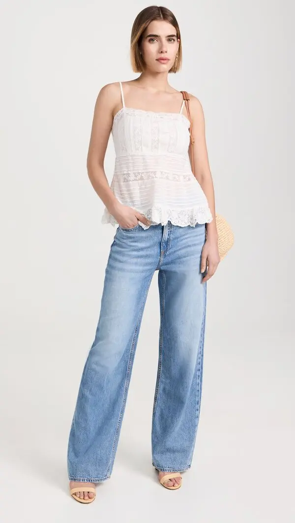 LoveShackFancy Charlieann Camisole - Bright White