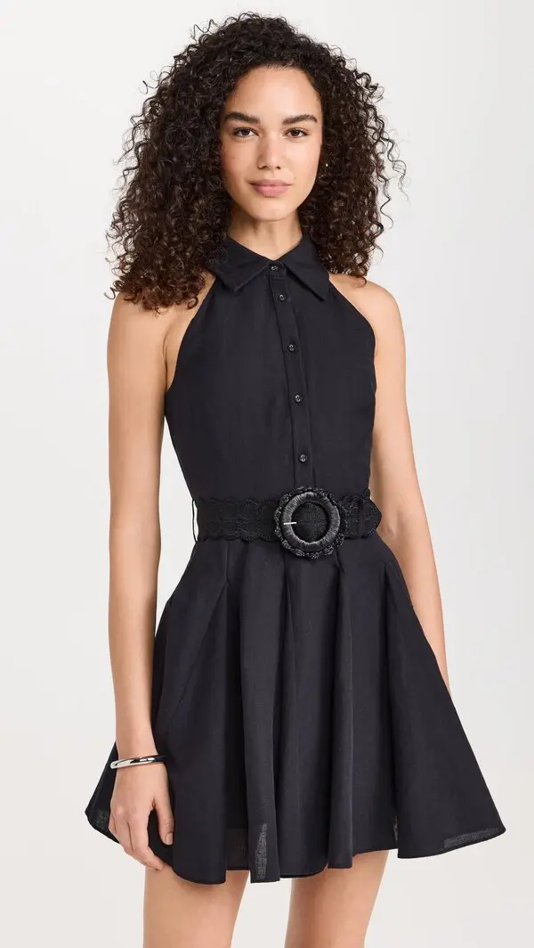 Hemant & Nandita Belted Mini Dress - Black