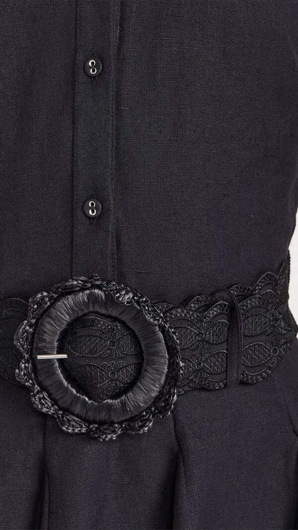 Hemant & Nandita Belted Mini Dress - Black