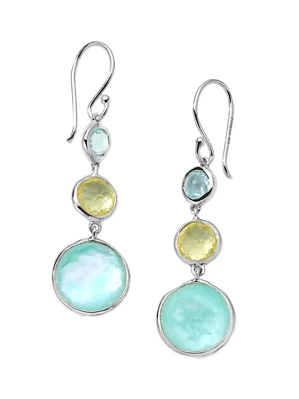 Ippolita Lollipop Lollitini 3-stone Sterling Silver & Multi-stone Drop Earrings