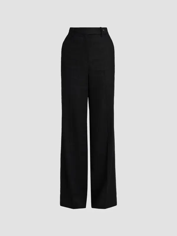 Kiton Wide-leg Linen-blend Pants