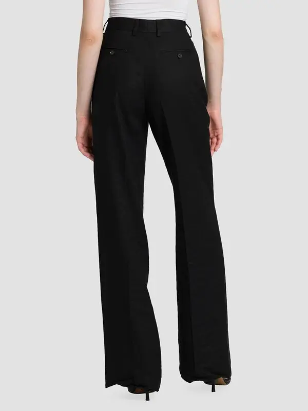Kiton Wide-leg Linen-blend Pants