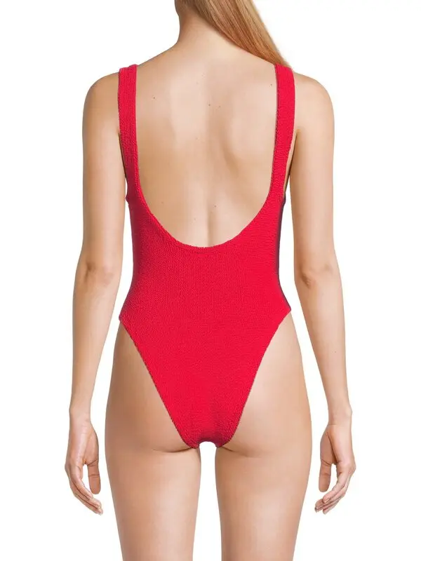 Hunza G Domino Circle-insert One-piece Swimsuit - Red