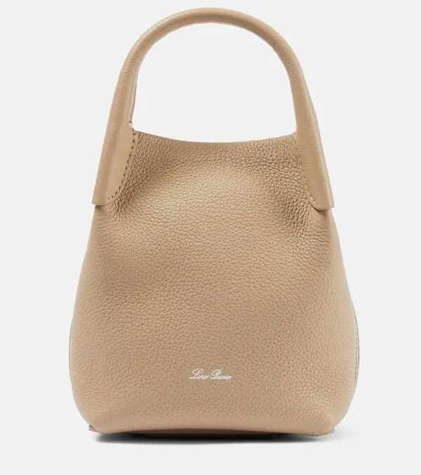 Loro Piana Bale Micro Leather Tote Bag - Beige