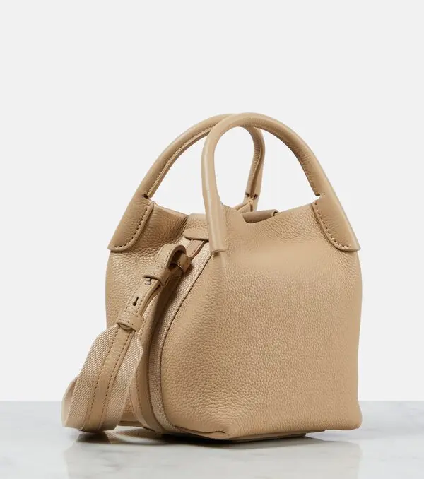 Loro Piana Bale Micro Leather Tote Bag - Beige