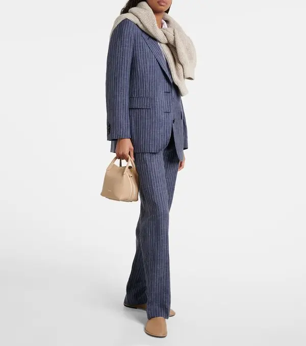 Loro Piana Bale Micro Leather Tote Bag - Beige