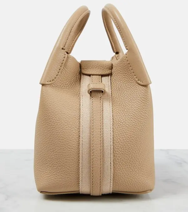 Loro Piana Bale Micro Leather Tote Bag - Beige