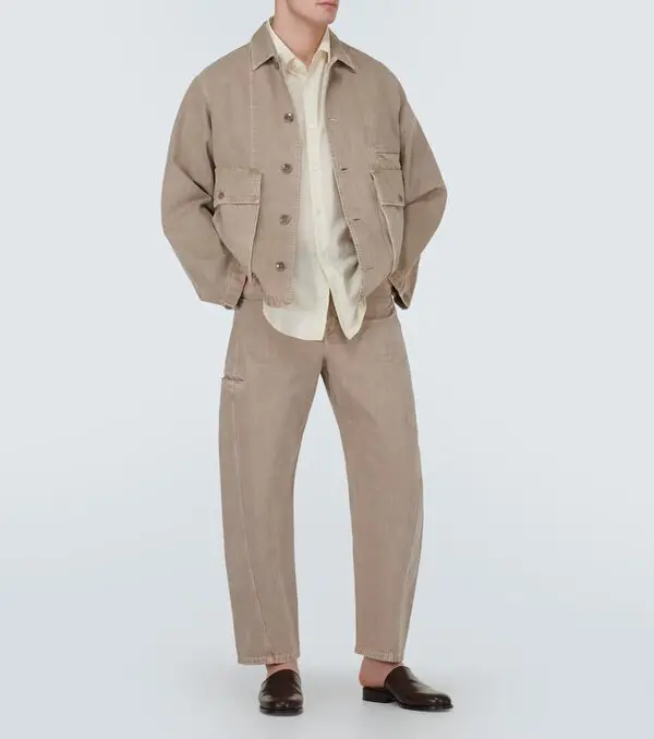 LEMAIRE Oversized Cotton-blend Shirt - Yellow
