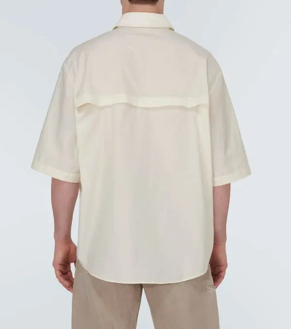 LEMAIRE Oversized Cotton-blend Shirt - Yellow