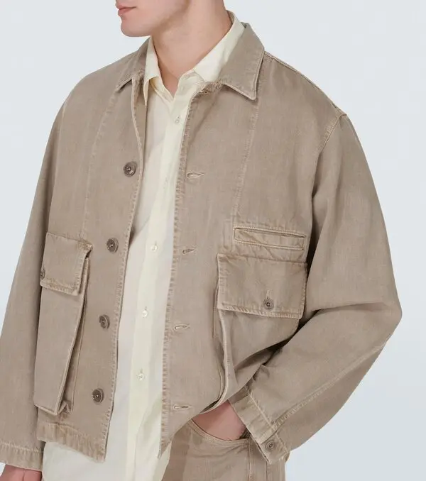 LEMAIRE Oversized Cotton-blend Shirt - Yellow
