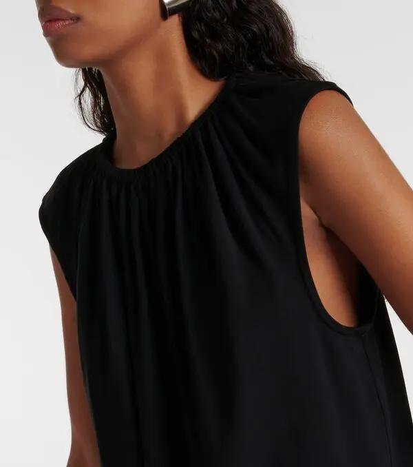 TOTEME Gathered Jersey Top - Black