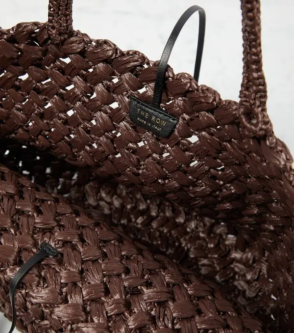 The Row ザロウEstelle raffia tote 茶 The Row - Estelle Espresso Raffia Tote Bag | Mitchell Stores