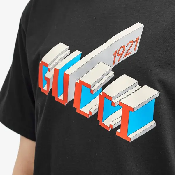 Gucci 3d 1921 Print T-Shirt - Black | Editorialist