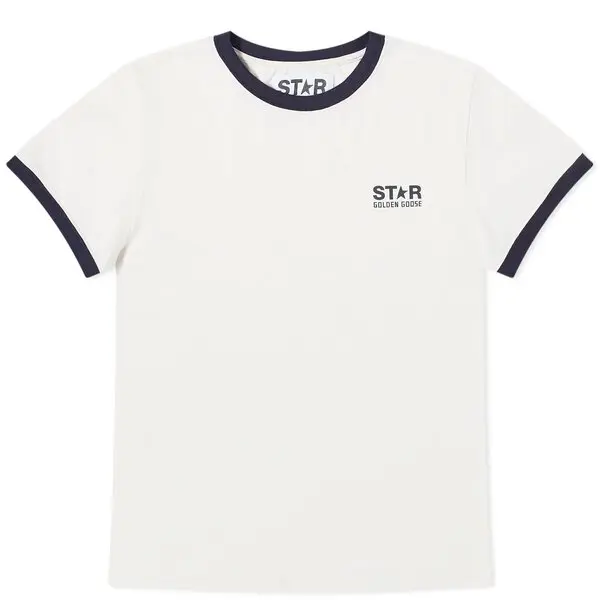 GOLDEN GOOSE Star T-shirt - Heritage White/dark Blue
