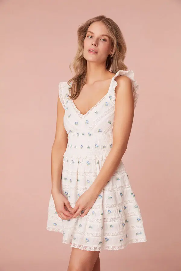 Loveshackfancy Finny Cotton Ikat Mini Dress In Floral - 25% Off |  Editorialist