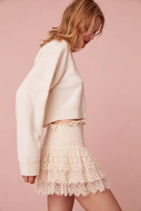 LoveShackFancy Limina Ruffle Mini Skirt