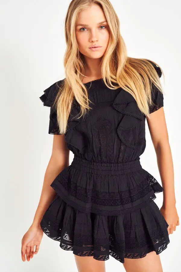 LoveShackFancy Stella Mini Dress