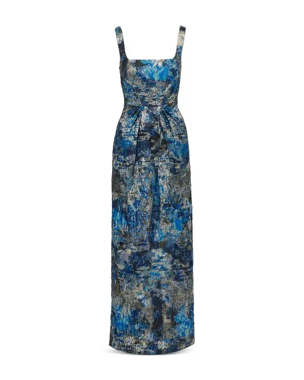 Aidan Mattox Printed Jacquard Gown