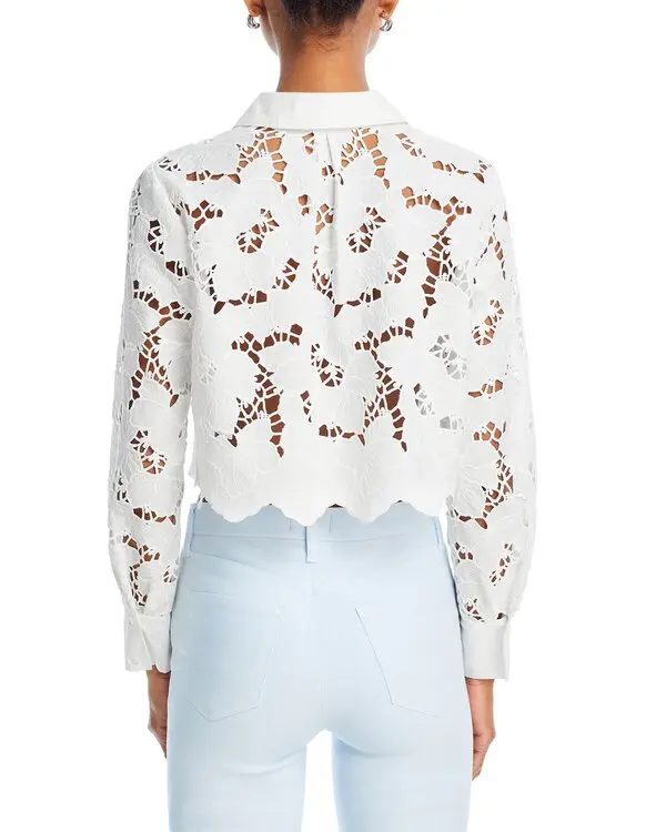 L'Agence Seychelle Lace Shirt - White