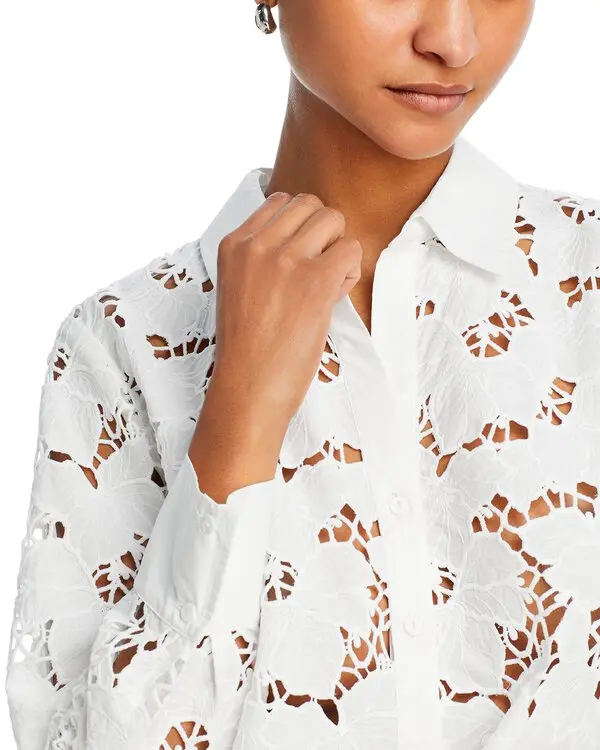 L'Agence Seychelle Lace Shirt - White