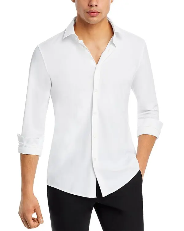 BOSS Hank Kent Slim Fit Performance Dress Shirt - White