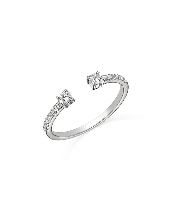 Bloomingdale'S Diamond Cuff Ring In 14k Gold - White