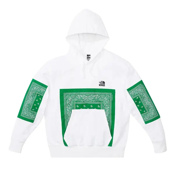 Supreme X The North Face Bandana Hooded Sweatshirt - White
