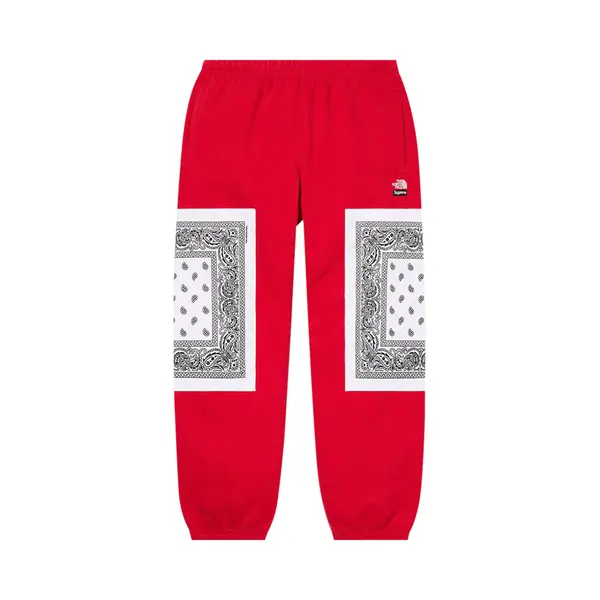 Supreme X The North Face Bandana Sweatpants - Red