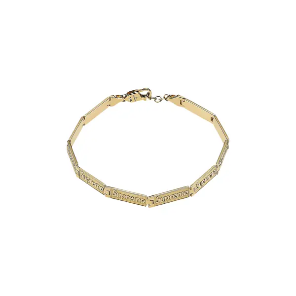 Supreme X Jacob & Co. 14k Logo Link Bracelet - Gold