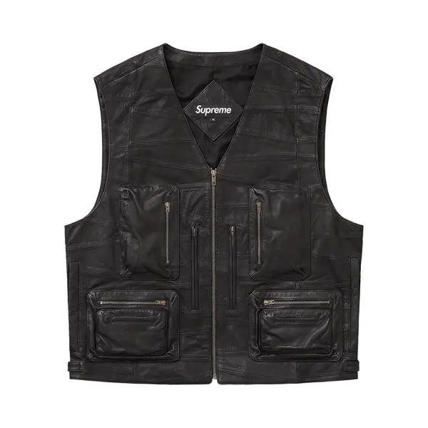 Supreme Patchwork Leather Cargo Vest