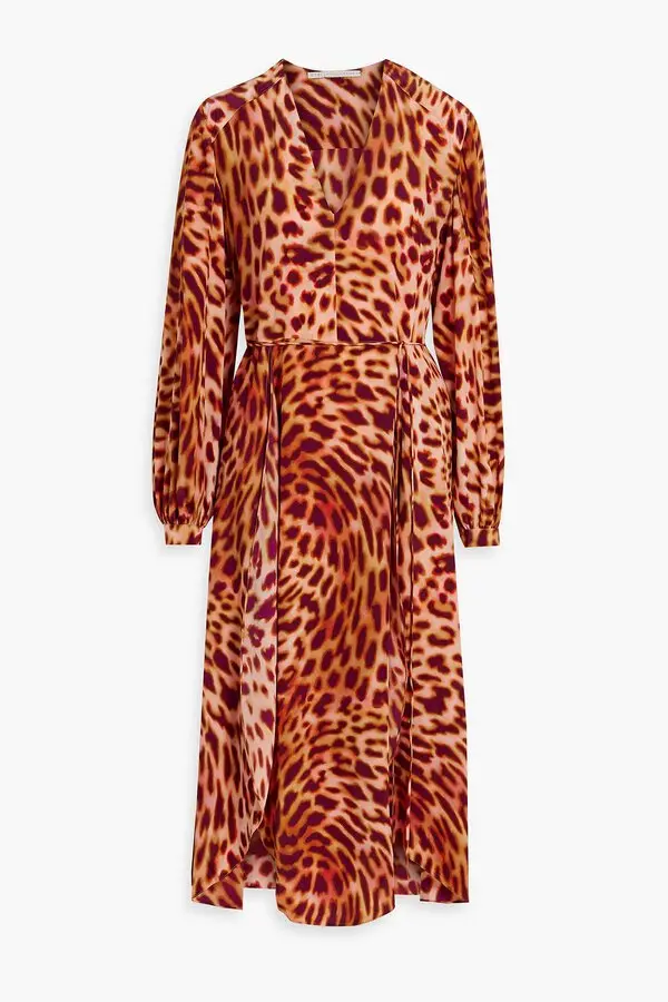 Stella McCartney Leopard-print Silk-chiffon Midi Dress