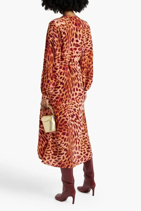 Stella McCartney Leopard-print Silk-chiffon Midi Dress
