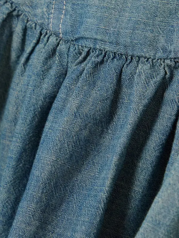 RE/DONE Net Sustain + Pamela Anderson Organic Cotton-chambray Mini Dress