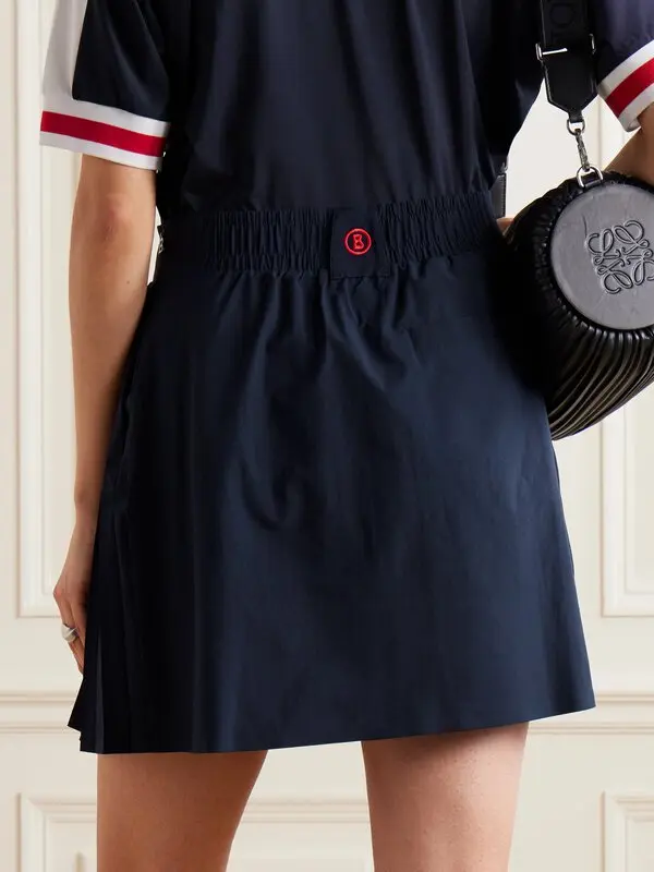 Bogner Vroni Pleated Striped Golf Skirt