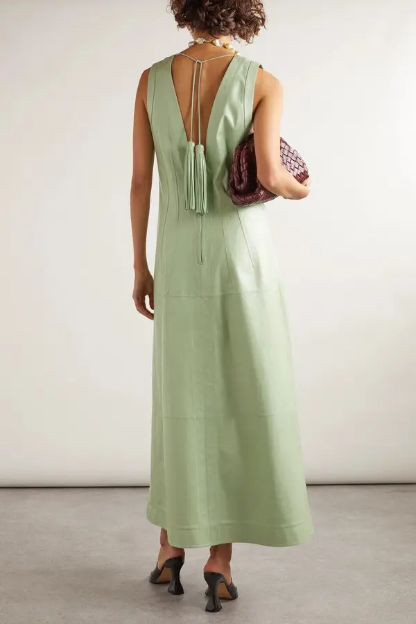 bottega veneta dress green Bottega Veneta Green Knit Tank Dress main image 0