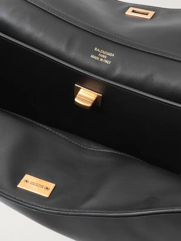 Balenciaga Rodeo Large Leather Shoulder Bag - Black