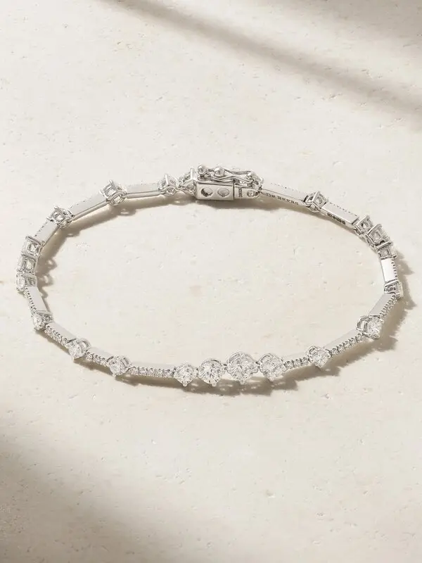 De Beers Arpeggia One Line 18-karat White Diamond Bracelet - Gold