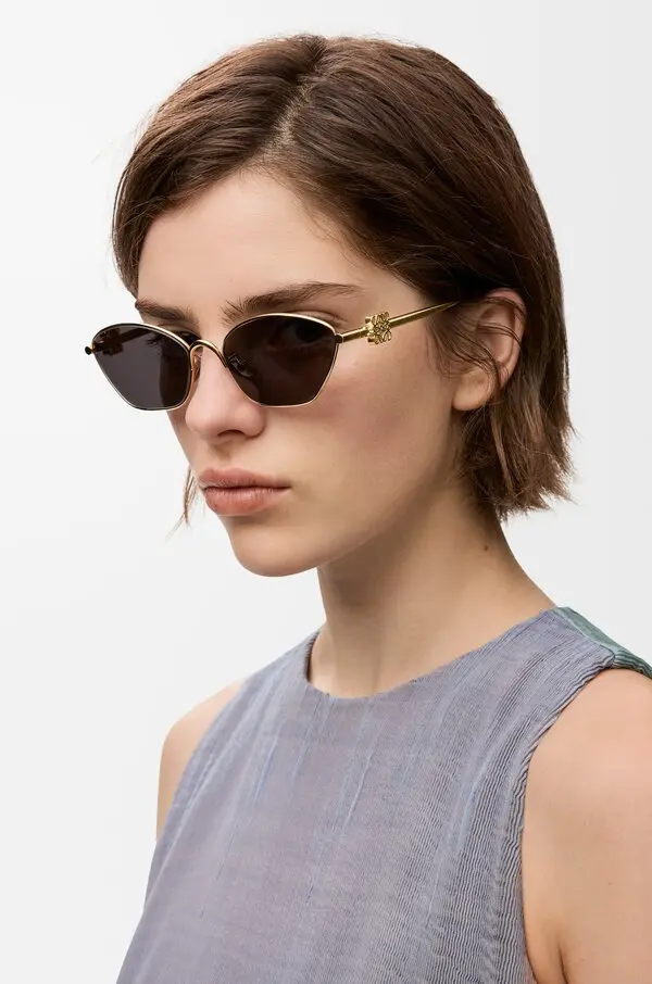 Loewe Anagram Hexagonal Sunglasses - Smoke Moka