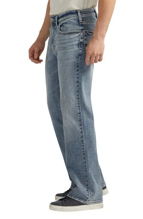 SILVER JEANS CO. Zac Relaxed Fit Straight Leg Jeans - Indigo