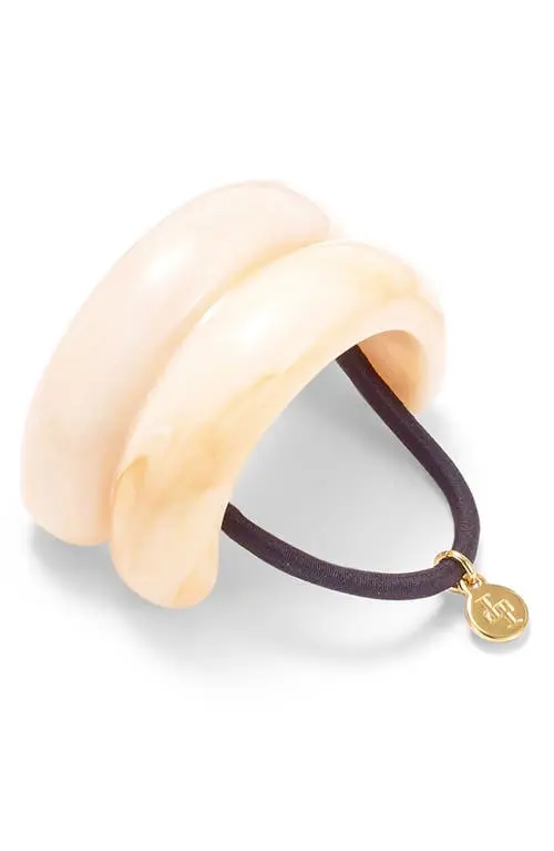 LELET NY Marbleized Double Arch Hair Tie - Peach