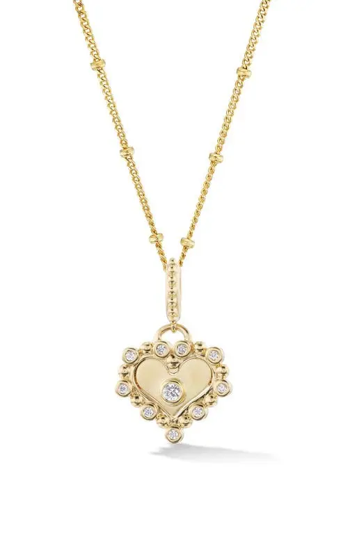 ORLY MARCEL Diamond Heart Pendant Necklace - Yellow Gold