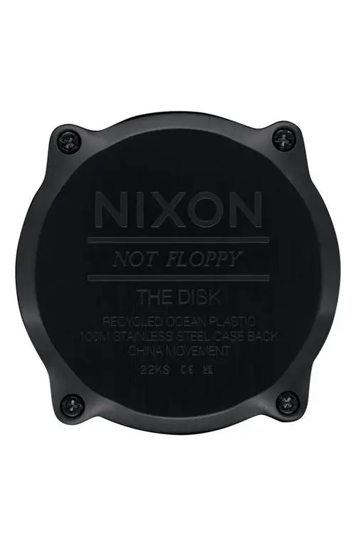 Nixon Disk Digital Silicone Strap Watch