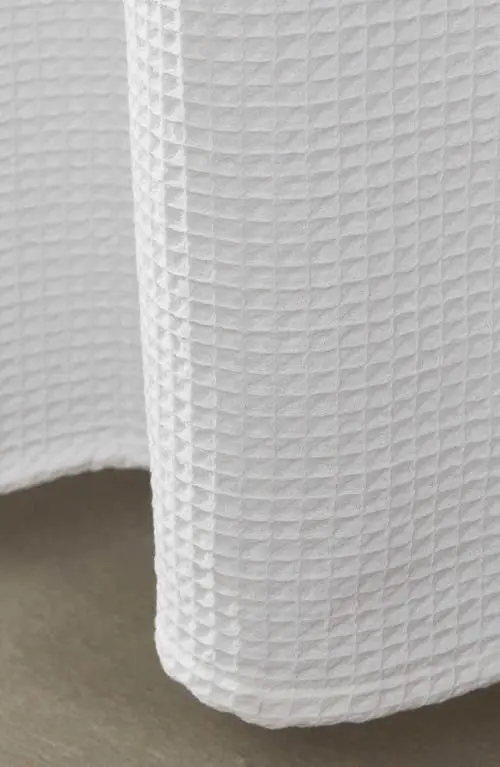 Calvin Klein Waffle Weave Shower Curtain - White