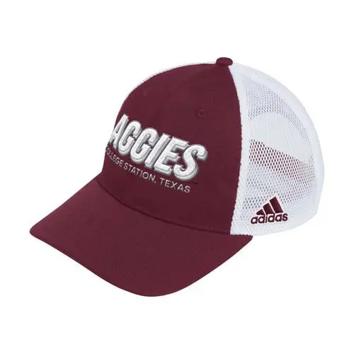 Adidas Texas A&m Aggies Block Letter Trucker Cap By - Maroon