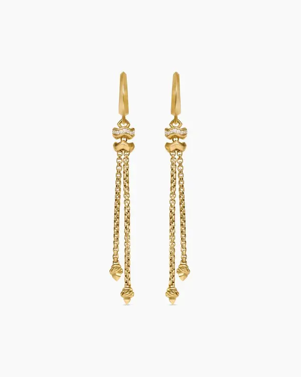 David Yurman Zig Zag Stax™ Chain Drop Earrings - Diamond