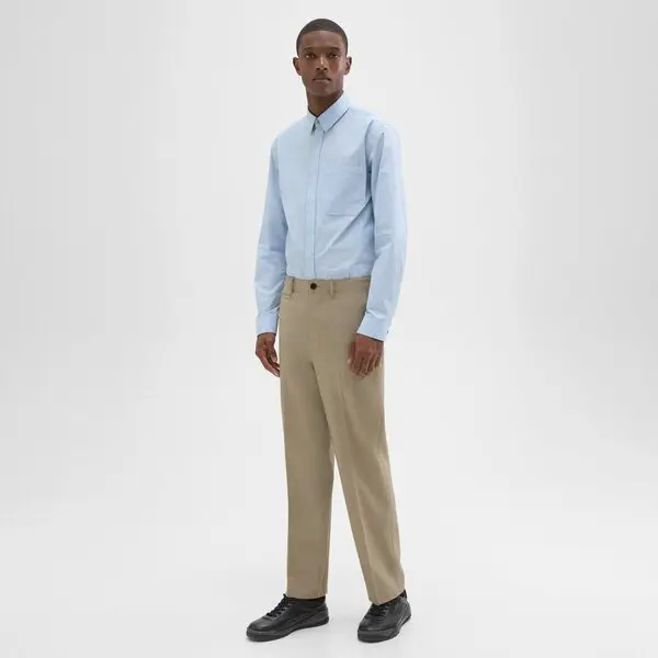 Theory Relaxed Straight Virgin Wool Trousers