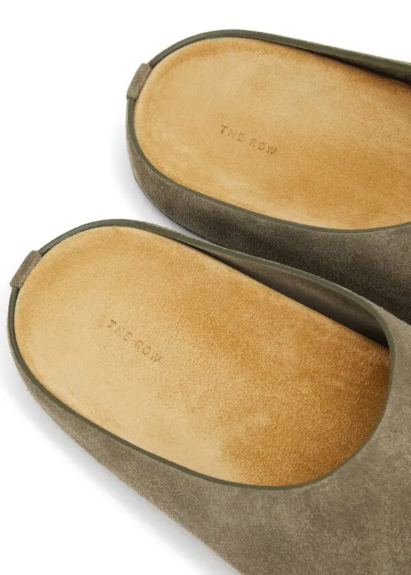 THE ROW Hugo Suede Mules - Brown
